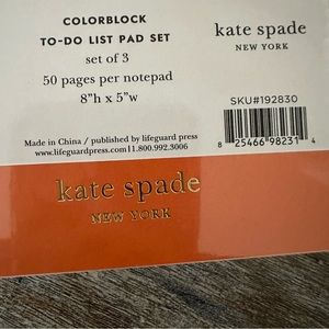 kate spade | Office | Kate Spade New York Todo List Pad Notepad Set Of ...
